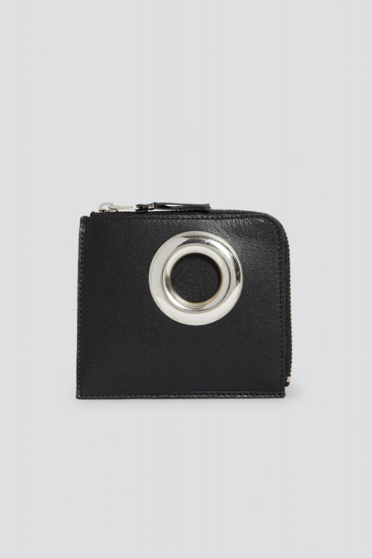 Half Zip Silver Eyelet Wallet - Black - SA3100SE - Comme Des Garçons ...