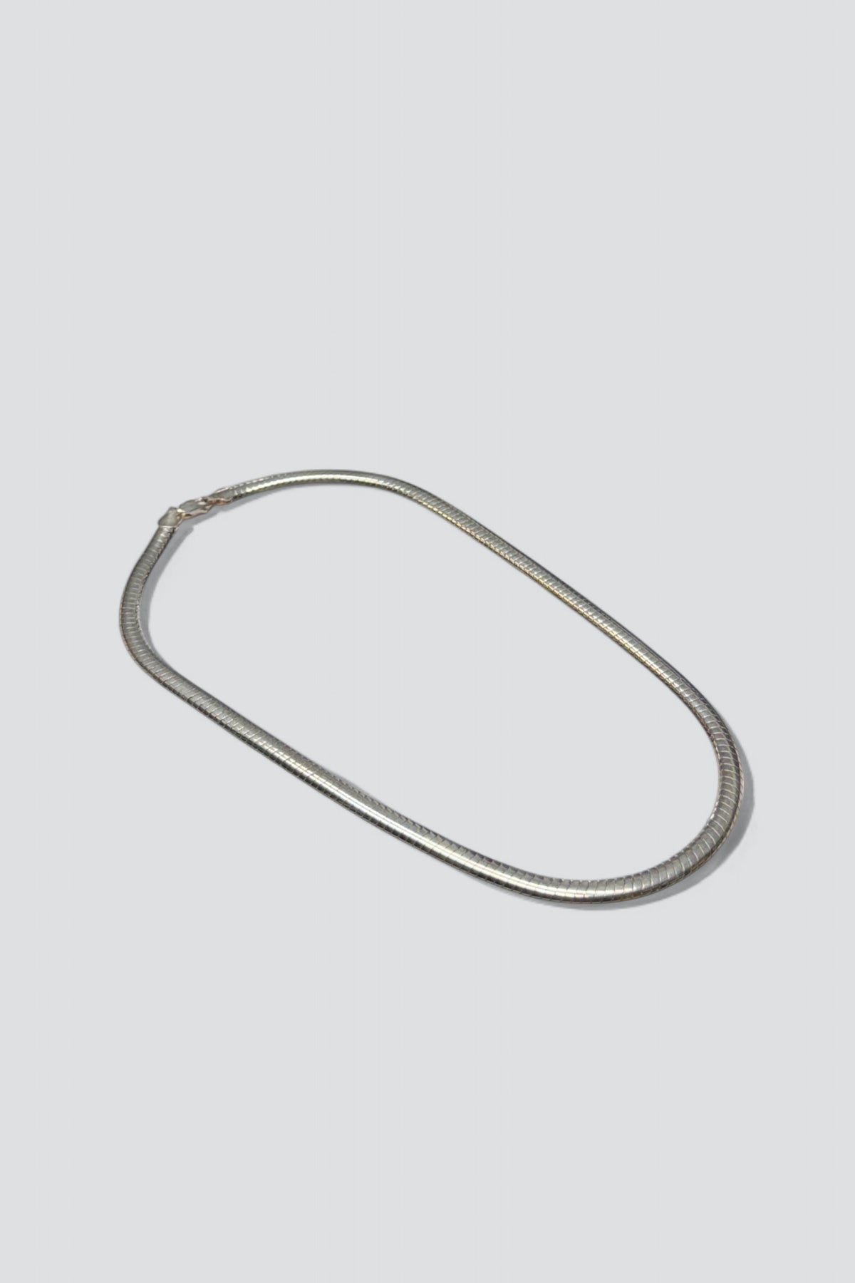 Sterling Silver Curved Herringbone Necklace - Assembly New York