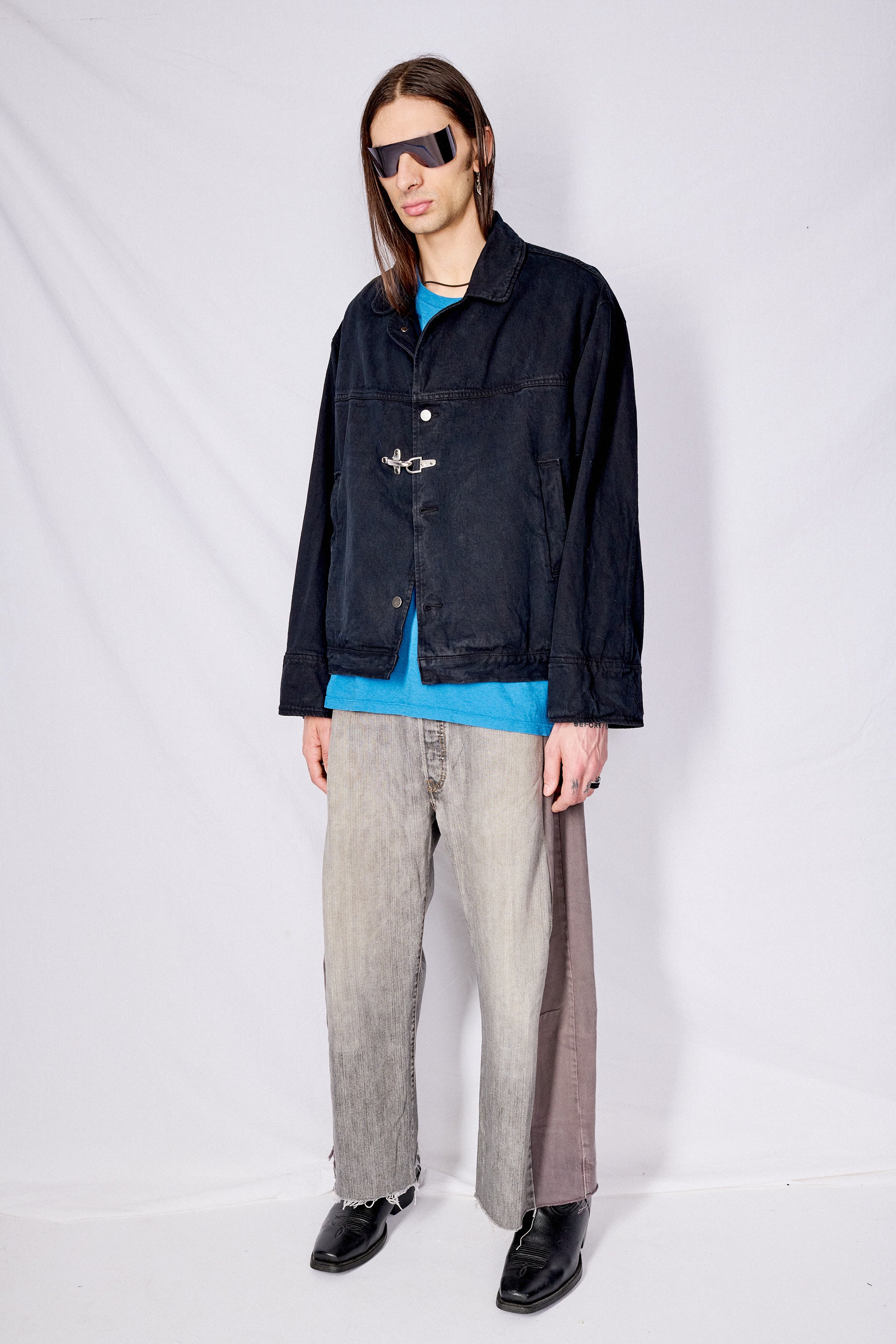 Black Denim Fireman Box Jacket - Assembly New York | Assembly New York