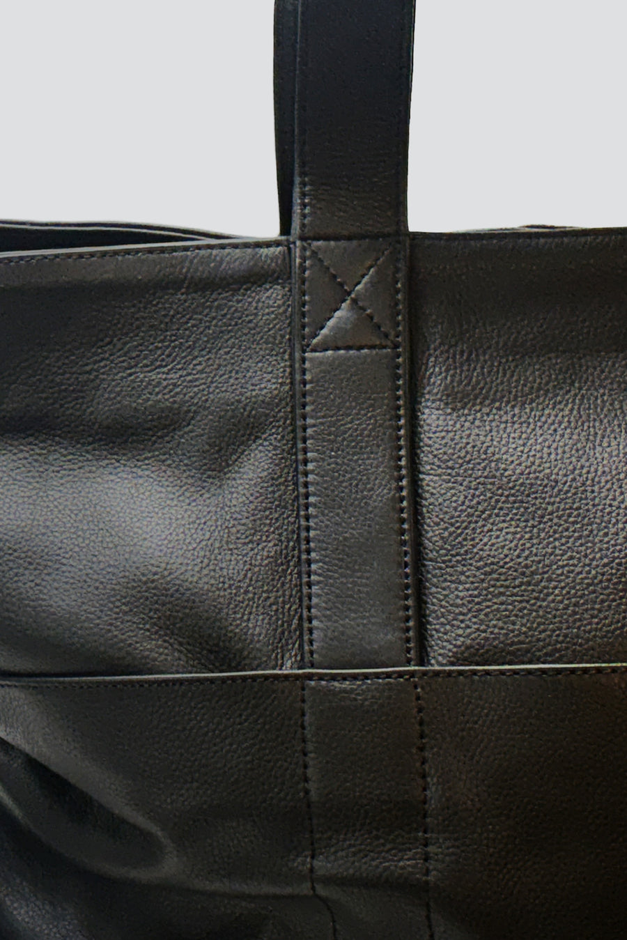 Black Leather Travel Tote - Assembly New York