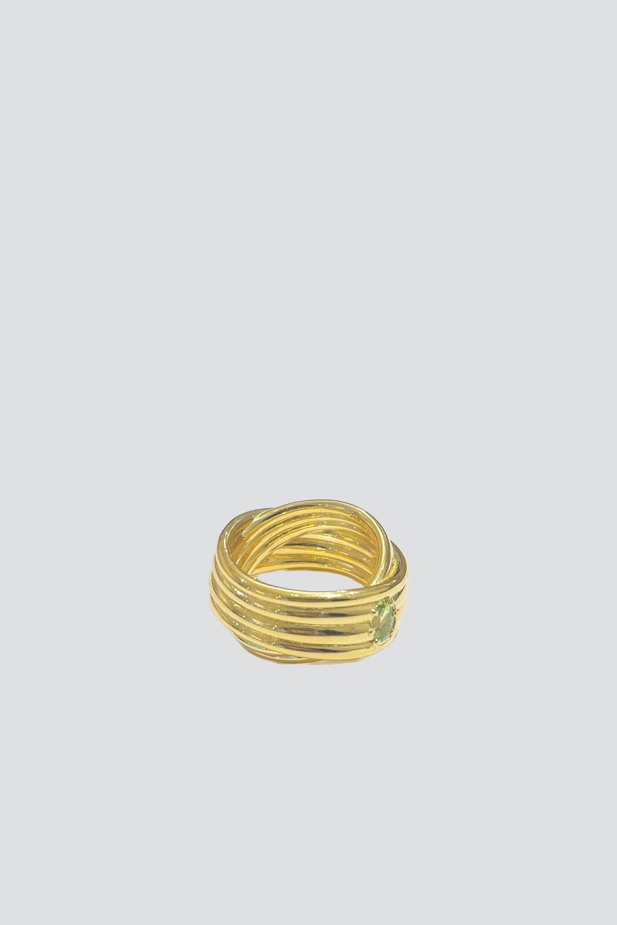 Vermeil Peridot Common Threads Ring - MM Druck – Assembly New York
