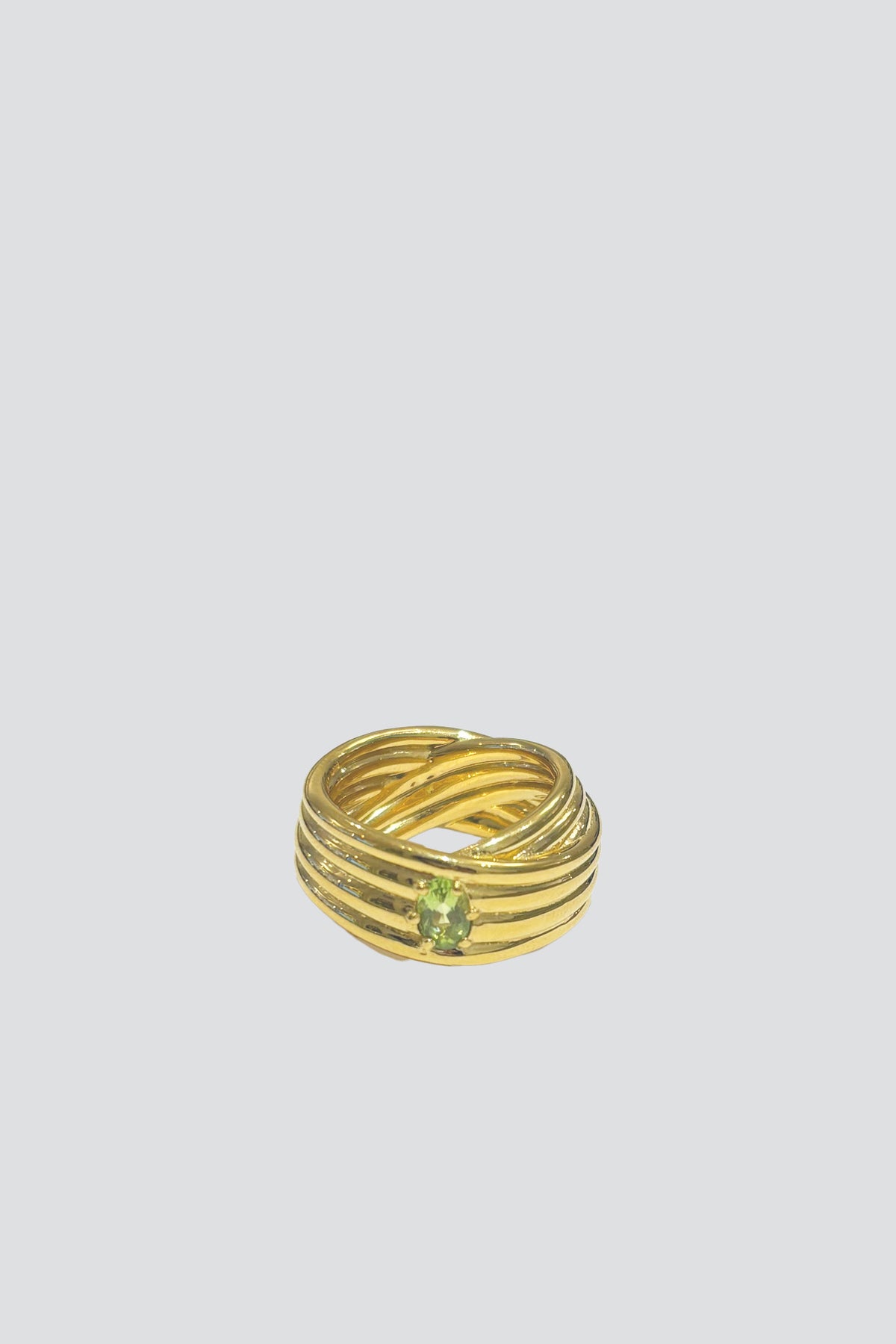 Vermeil Peridot Common Threads Ring - MM Druck – Assembly New York