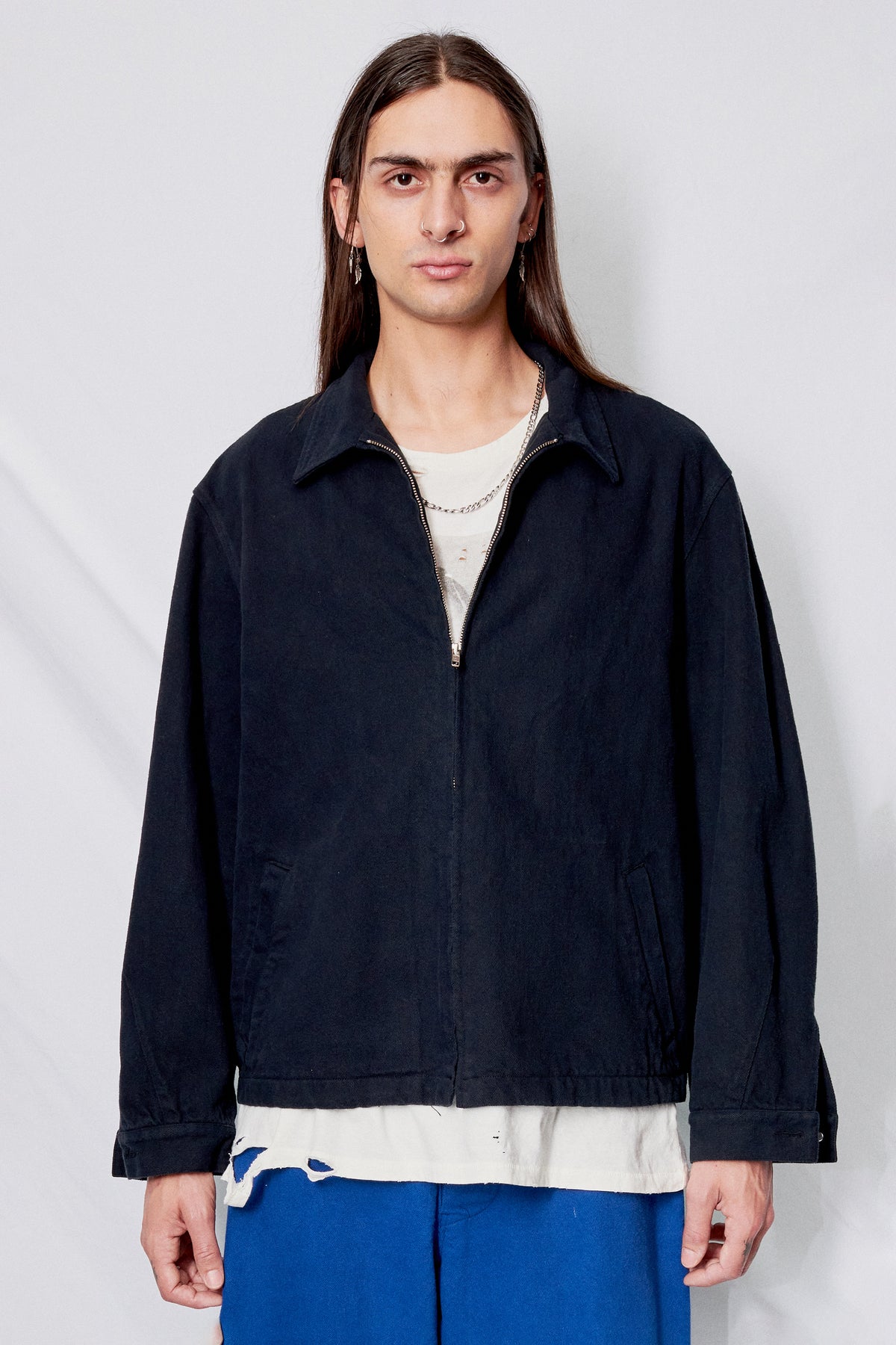 Black Denim Zip Jacket - Assembly New York