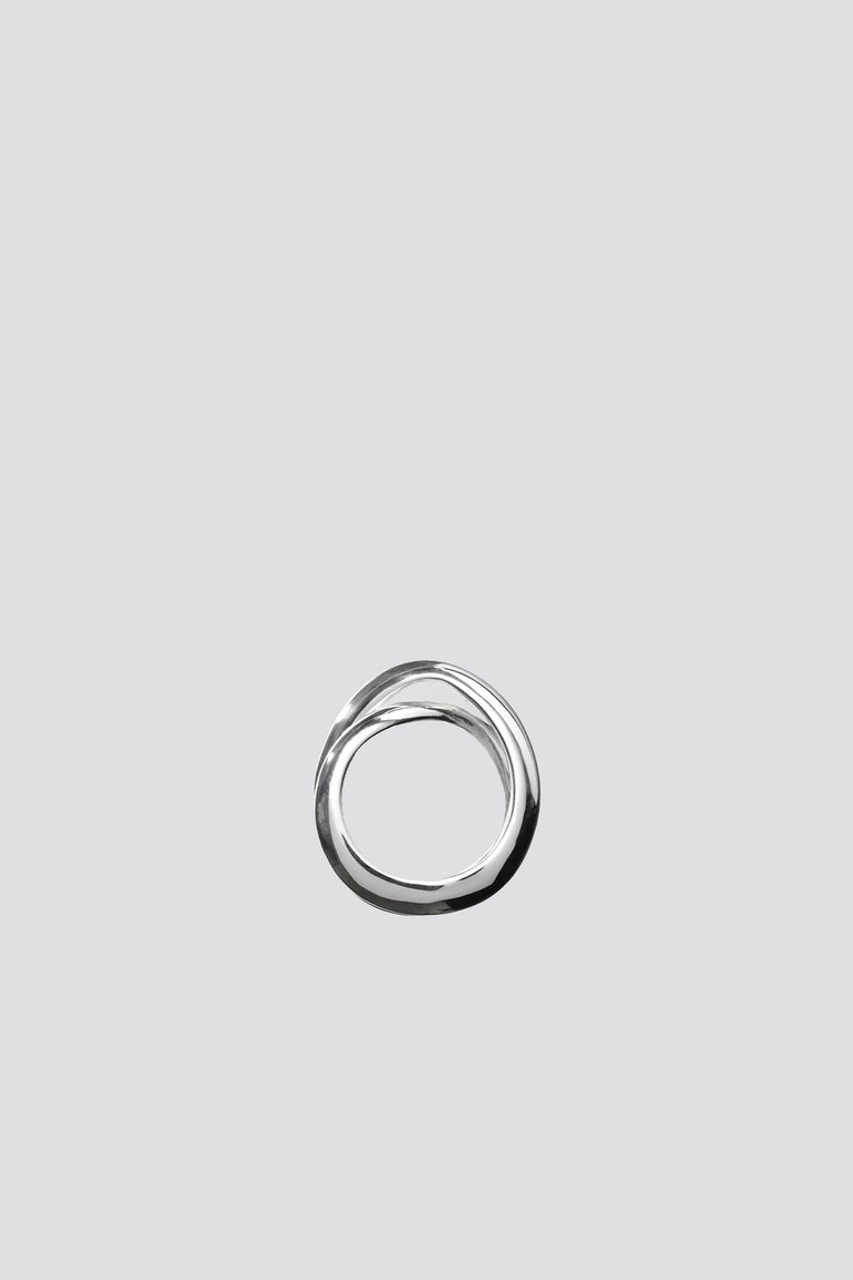 Sterling Silver Block Seventeen Ring - Assembly New York